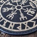 Leather Patch Compass of Vegvisir, Runic Compass, Norse Wheel, Celtic ...