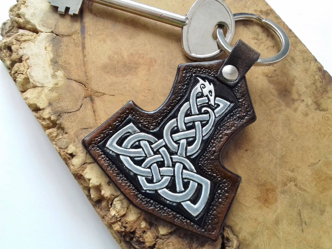Thor's hammer keyfob Mjolnir keychain Thor's hammer | Etsy