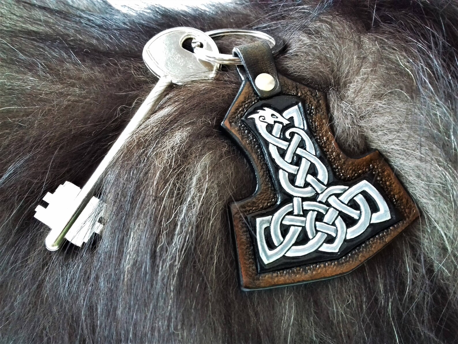 Thor's hammer keyfob Mjolnir keychain Thor's hammer | Etsy