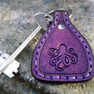 Octopus Keychain, Mermaid Key Fob, Personalized Key Fob, Keychain ...