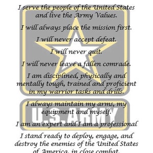 Soldiers Creed DECAL (clear Sticker) - Etsy