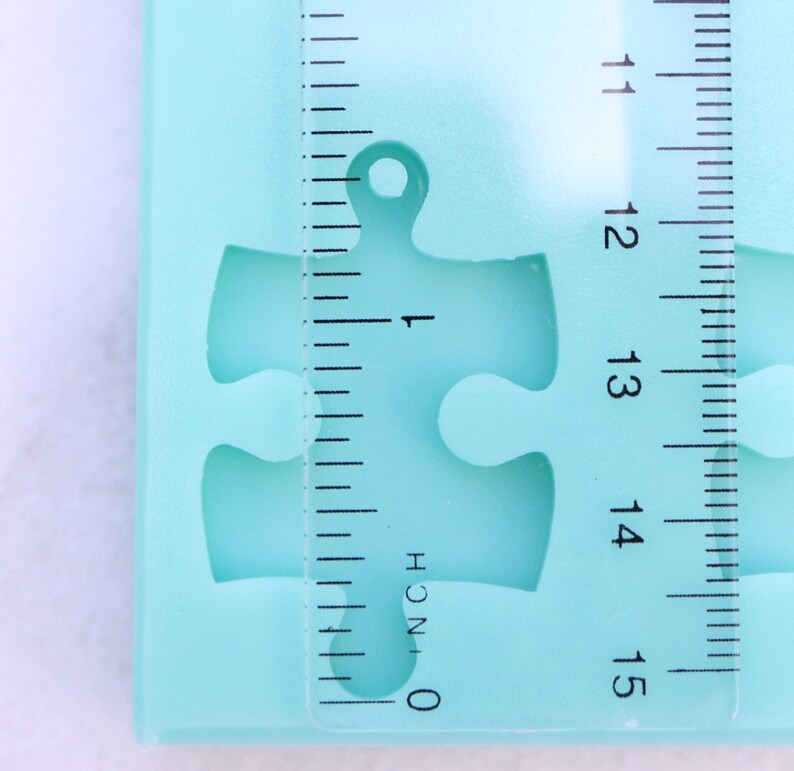 Shiny Puzzle Piece Shape Drop Mold, Puzzle Charm Epoxy Resin Mold ...