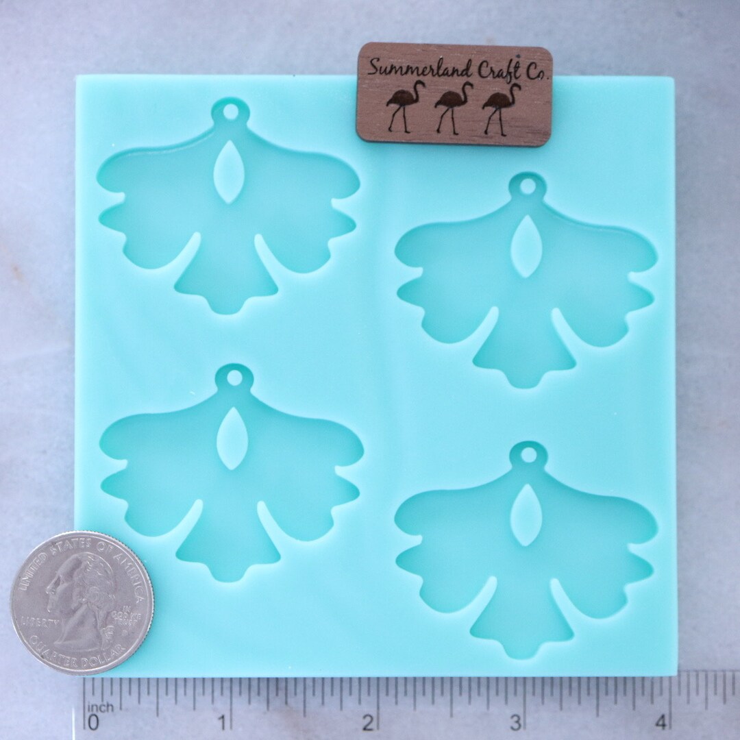 Shiny Abstract Oak Leaf Pendant Mold, Boho Oal Leaf Pendant Mold, Oak ...