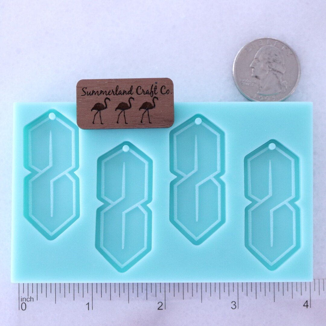 90s Etched S Shape Pendant Mold, 90s Inspired Jewelry Mold, 1990s S ...