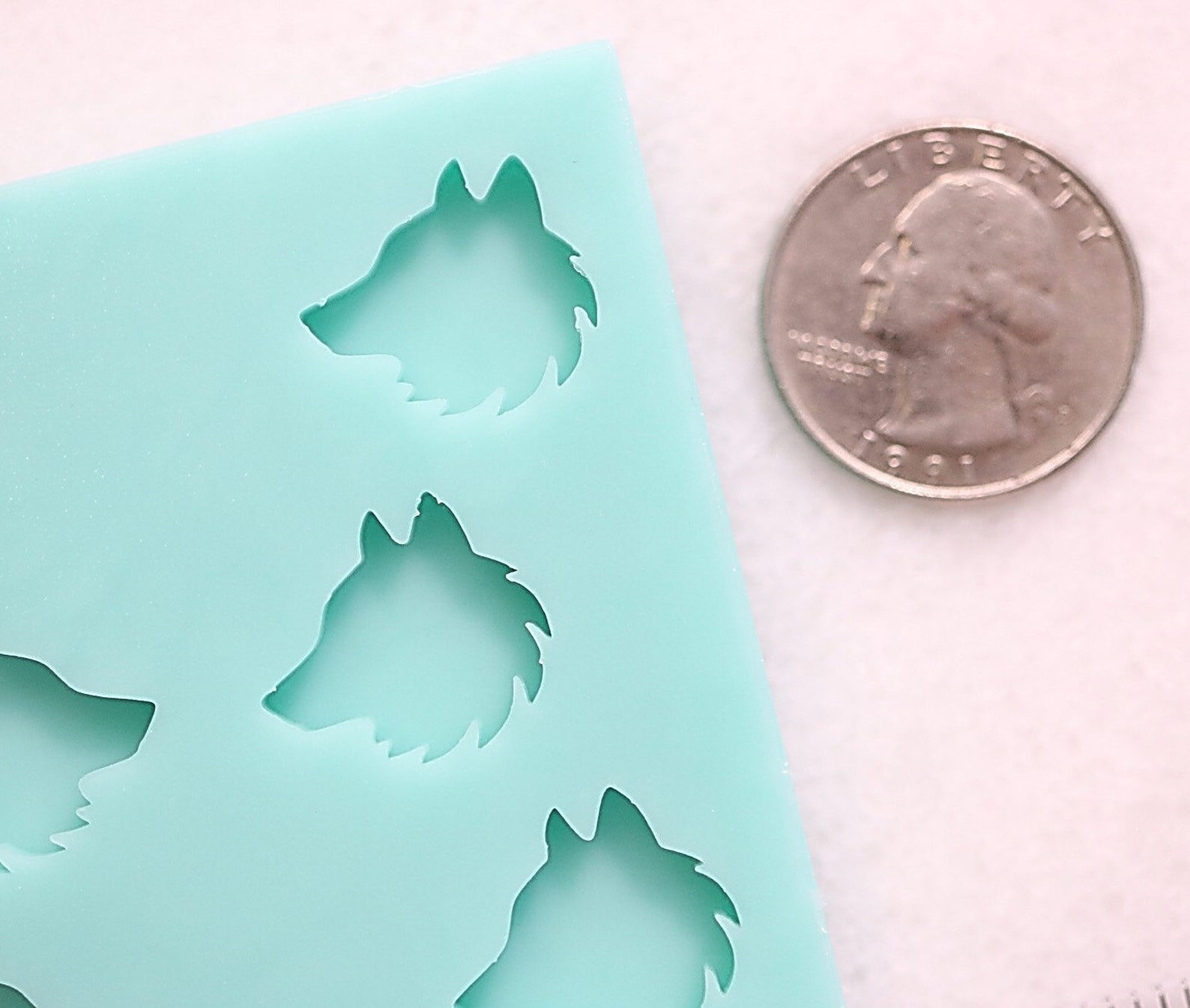 Wolf Head Stud Mold Wolf Stud Mold Wold Silhouette Stud | Etsy