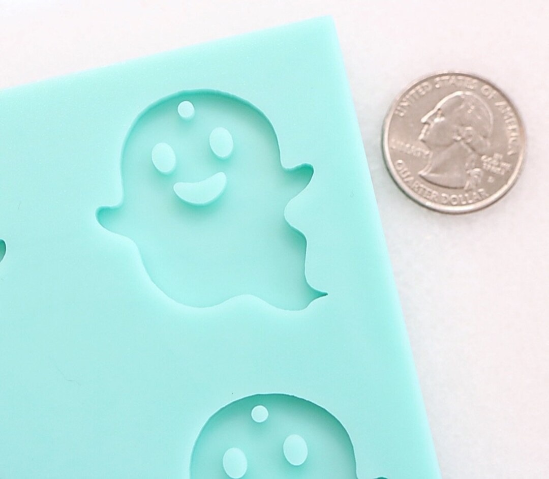 Ghost Pendant Mold, Shiny Ghost Drop Mold, Ghost Dangle Earrings Mold ...