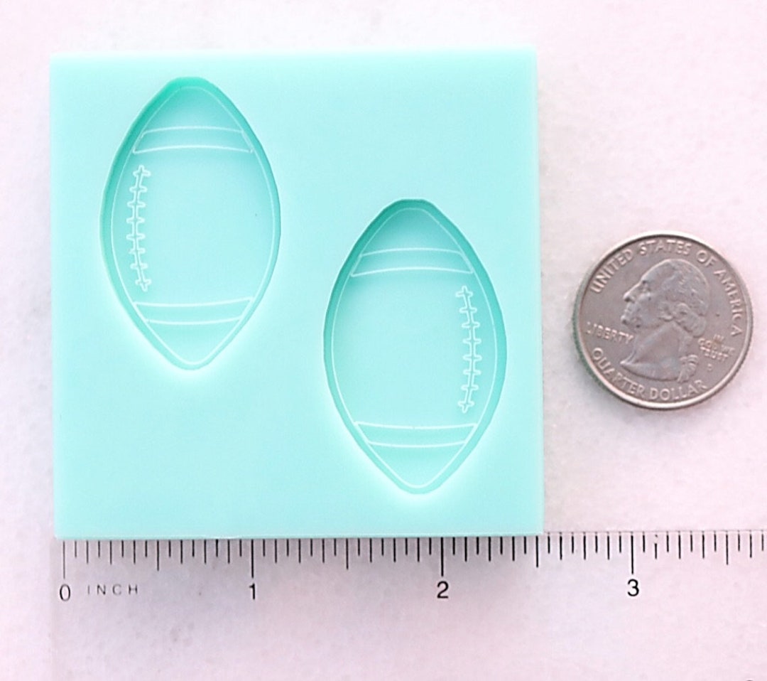 Shiny Etched 1.5 Inch Undrilled Football Shape Mold, Football Cabochon ...
