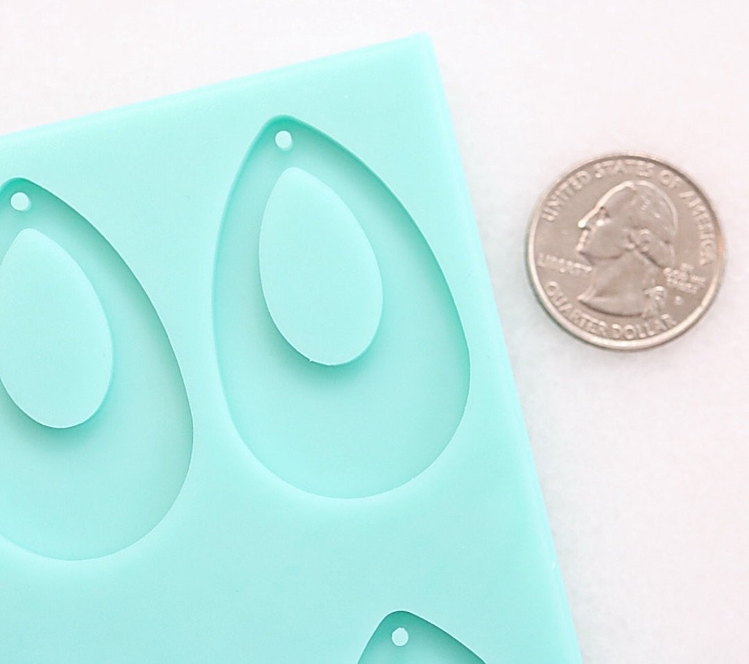 Shiny Open Teardrop Pendant Mold, Teardrop Earrings Mold, Boho Pendant ...