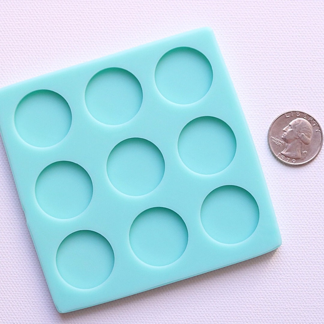 Cabochon Pendant Mold, Flat Round Resin Mold, Flat Circle Pendant Mold ...