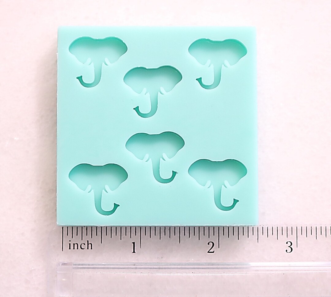 Elephant Stud Earrings Mold, Elephant Stud Mold, Elephant Head Earrings ...