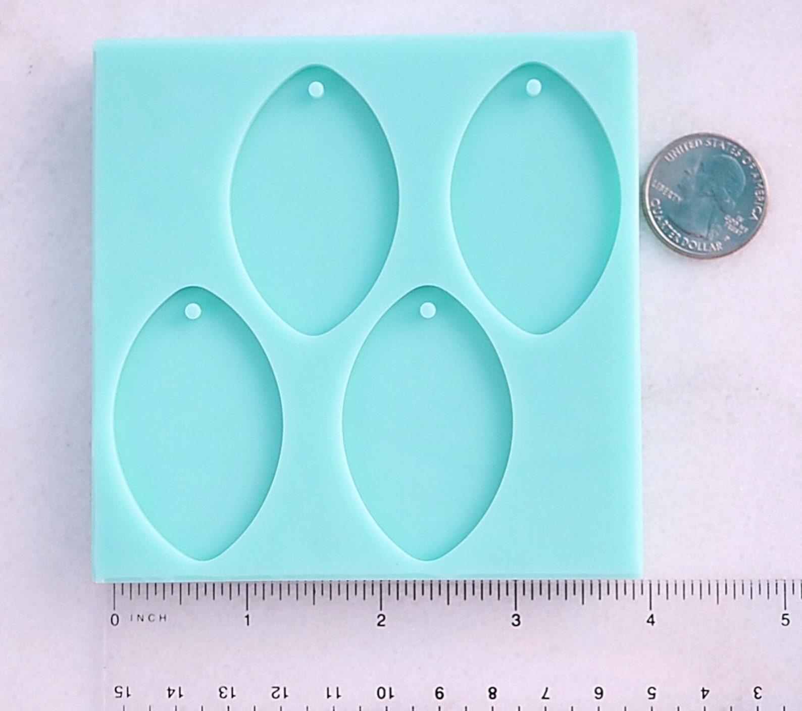 2 Inch Football Shape Charm Mold, Oval Shape Drop Mold, Leaf Shape Drop ...