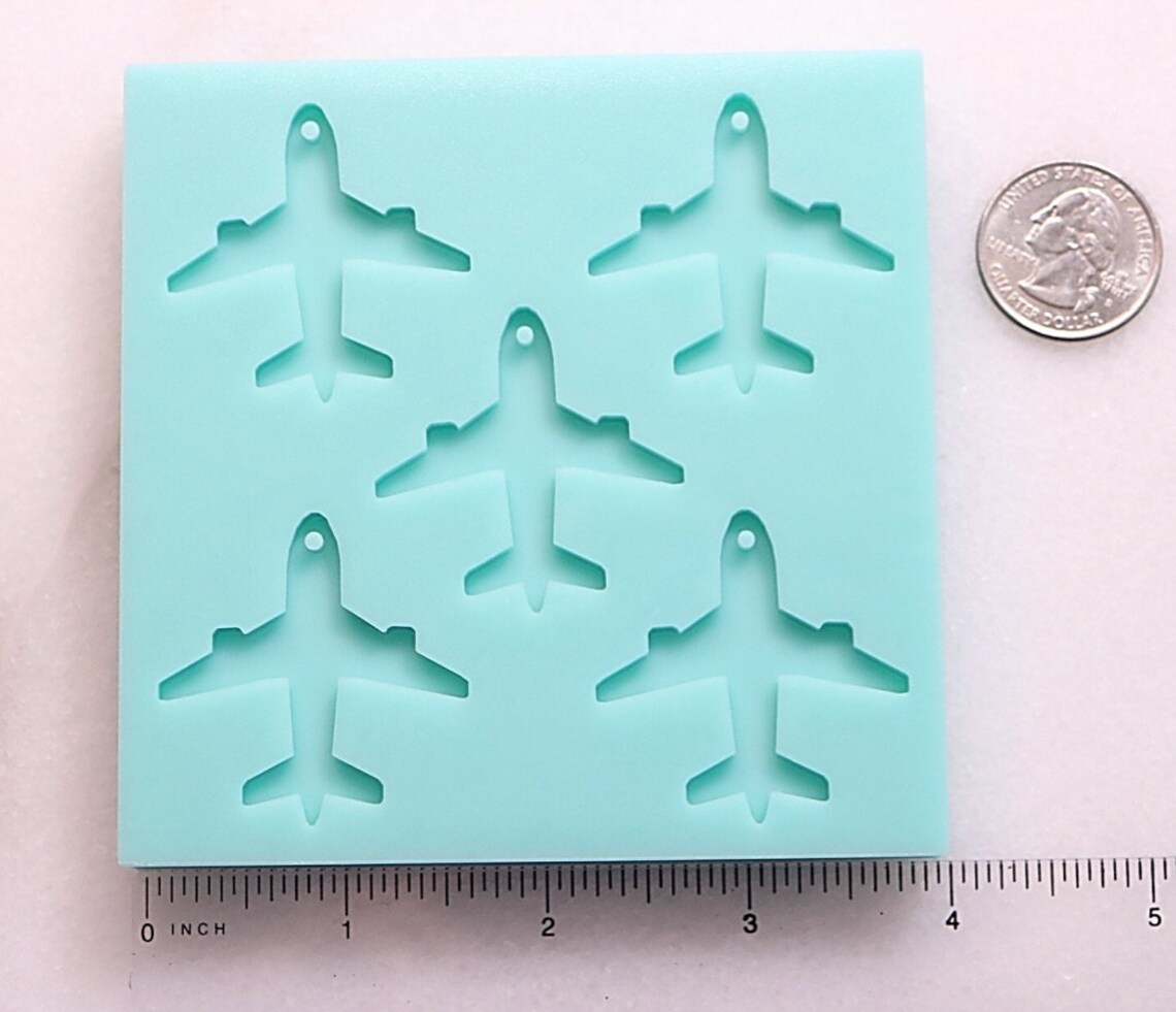 Shiny Airplane Pendant Mold Airplane Earrings Mold Airplane | Etsy