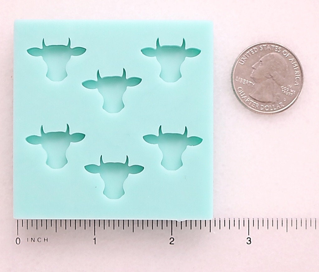 Cow Head Stud Mold Cow Jewelry Mold Cow Earrings Mold Cow - Etsy