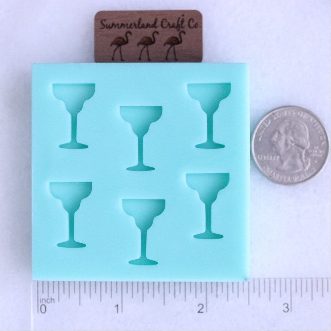 Shiny Margarita Glass Stud Mold, Margarita Glass Shape Cabochon Mold ...