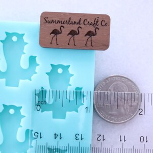 Shiny Spiky Cactus Drop Earrings Mold, Cactus Earrings Mold, Cactus ...