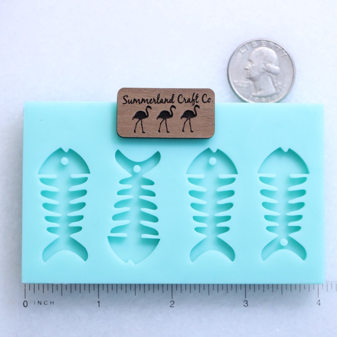 Shiny Fish Bones Jewelry Mold, Fish Bones Pendant Mold, Fish Bones ...