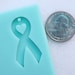 Awareness Ribbon Pendant Mold, Ribbon With Heart Pendant Mold, Ribbon ...
