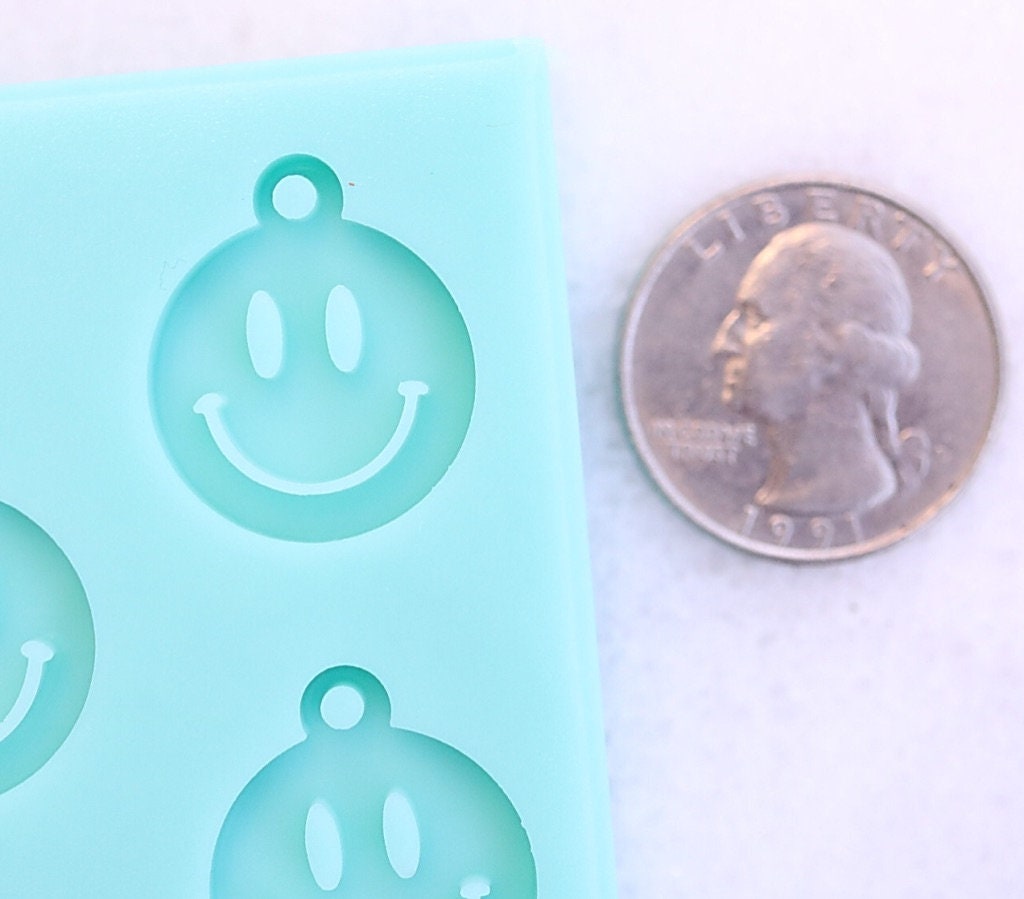 Shiny Smiley Face Drop Mold Small Smiley Face Pendant Mold - Etsy