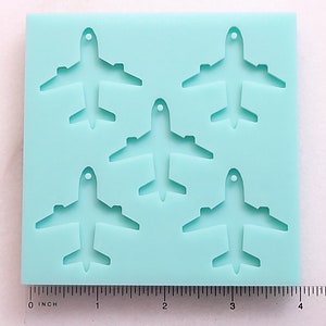 Shiny Airplane Pendant Mold, Airplane Earrings Mold, Airplane Drop Mold ...