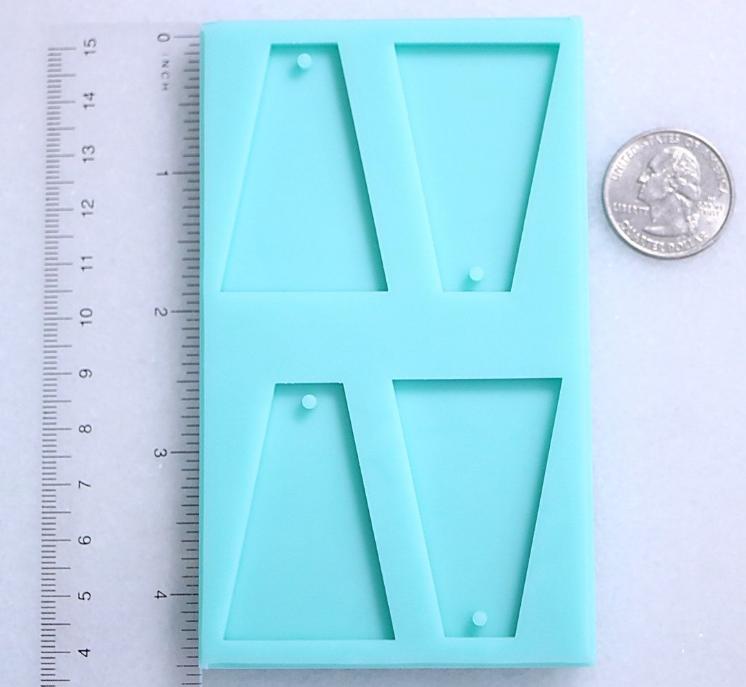 Shiny Trapezoid Shape Pendant Mold, Trapezoid Drop Earrings Mold ...