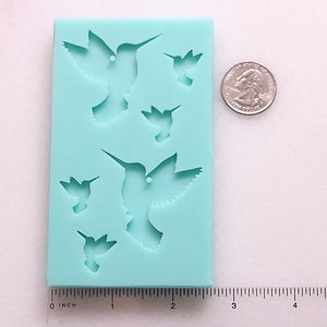 Hummingbird Shiny Jewelry Mold, Hummingbird Stud Earring Mold ...