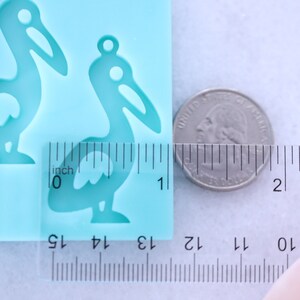 Shiny Pelican Drop Earrings Mold, Pelican Earrings Mold, Pelican ...