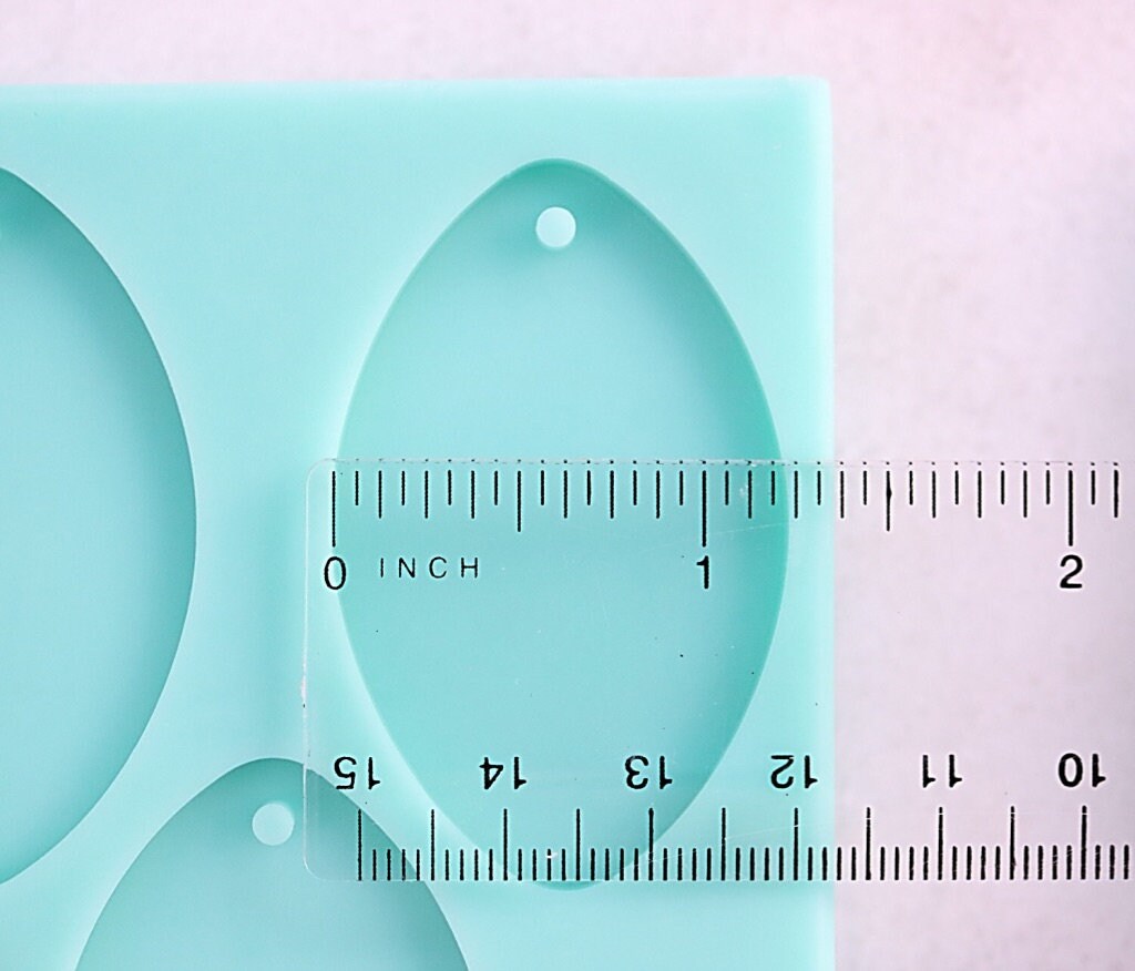 2 Inch Football Shape Charm Mold, Oval Shape Drop Mold, Leaf Shape Drop ...