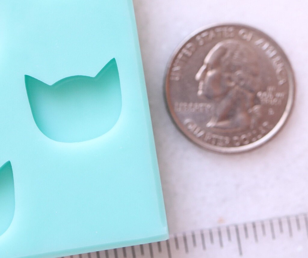 Cat Head Stud Mold Cat Stud Mold Cat Silhouette Stud Mold - Etsy