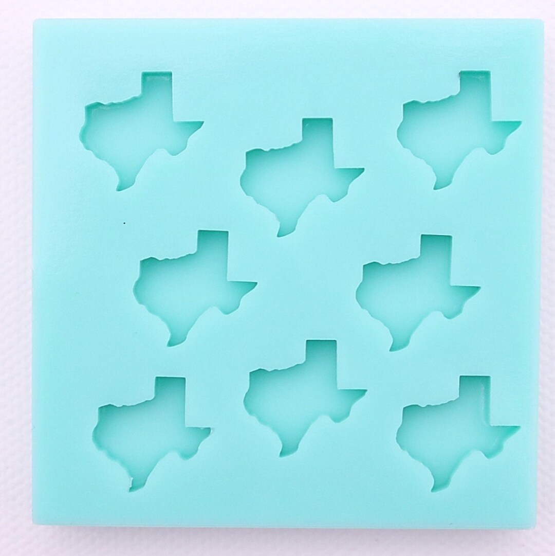Texas Stud Earrings Resin Mold, Texas Cabochon Resin Mold, Texas ...