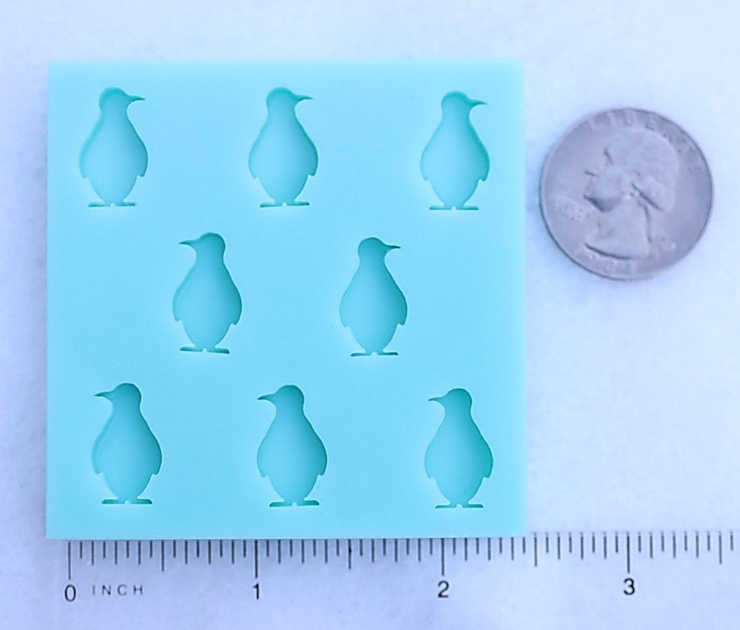 Penguin Stud Mold, Tiny Penguin Mold, Penguin Shaker Mold, Penguin ...