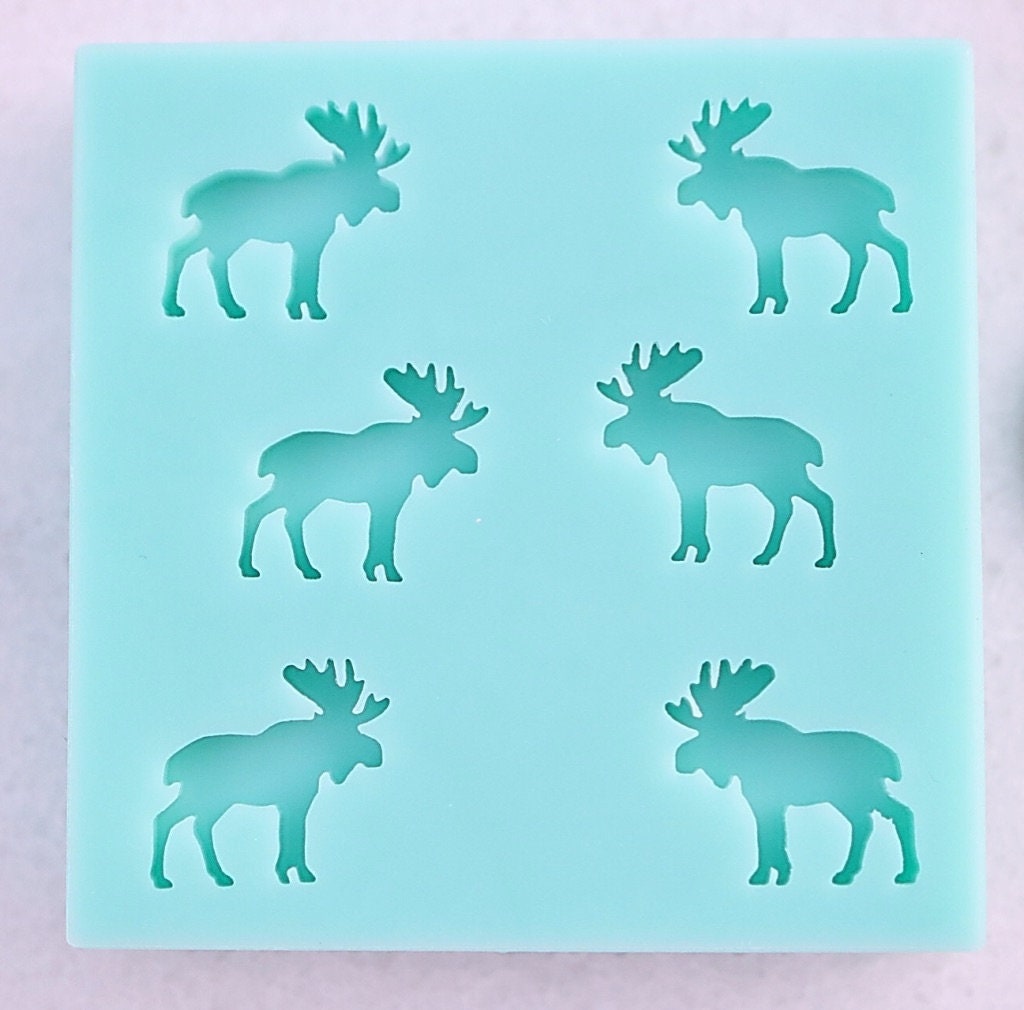 Shiny Moose Stud Earrings Mold Moose Stud Mold Moose - Etsy