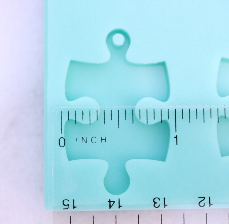 Shiny Puzzle Piece Shape Drop Mold, Puzzle Charm Epoxy Resin Mold ...