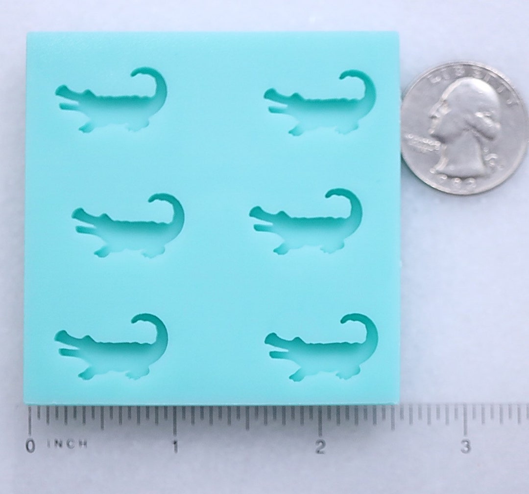 Shiny Alligator Stud Mold, Tiny Alligator Mold, Gator Stud Mold ...