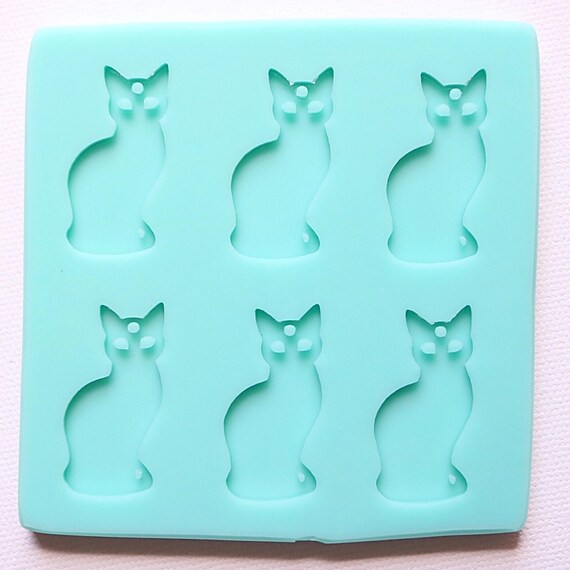 Cat Pendant Mold Cat Jewelry Mold Cat Drop Earrings Mold | Etsy