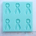 Awareness Ribbon Pendant Mold, Ribbon With Heart Pendant Mold, Ribbon ...