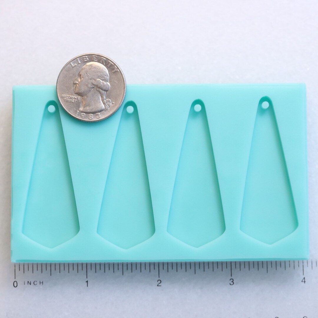 Shiny Angled Teardrop Epoxy Resin Mold, Skinny Teardrop Mold, Teardrop ...