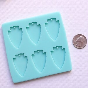 Arrowhead Pendant Mold, Arrow Head Resin Mold, Wavy Arrowhead Pendant ...