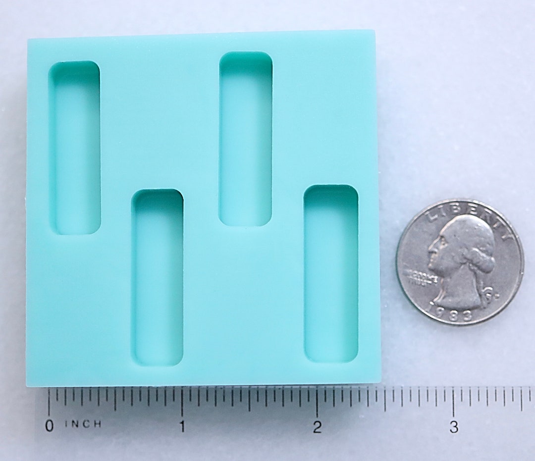 UNDRILLED 1 1/4 Inch X 3/8 Inch Rounded Rectangles, Shiny 1/4 Inch Deep ...