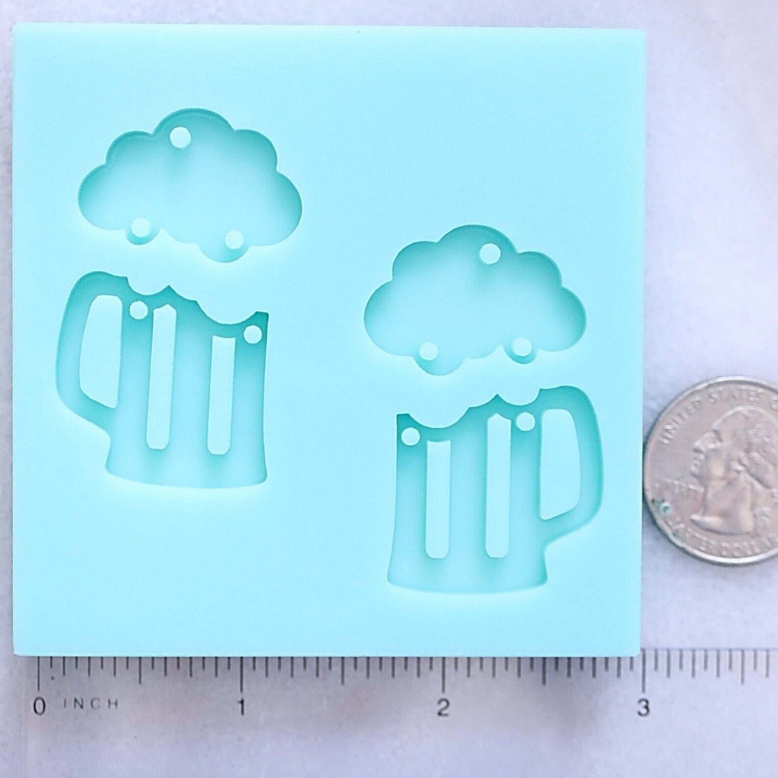 2 Piece Beer Pendant Mold Beer Pendant Mold Beer Drop - Etsy