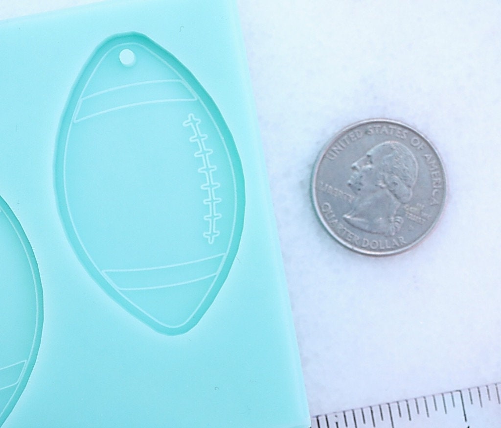 Shiny 2 Inch Etched Football Shape Pendant Mold, Football Shape Drop ...