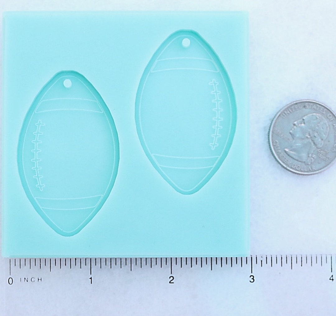 Shiny 2 Inch Etched Football Shape Pendant Mold, Football Shape Drop ...