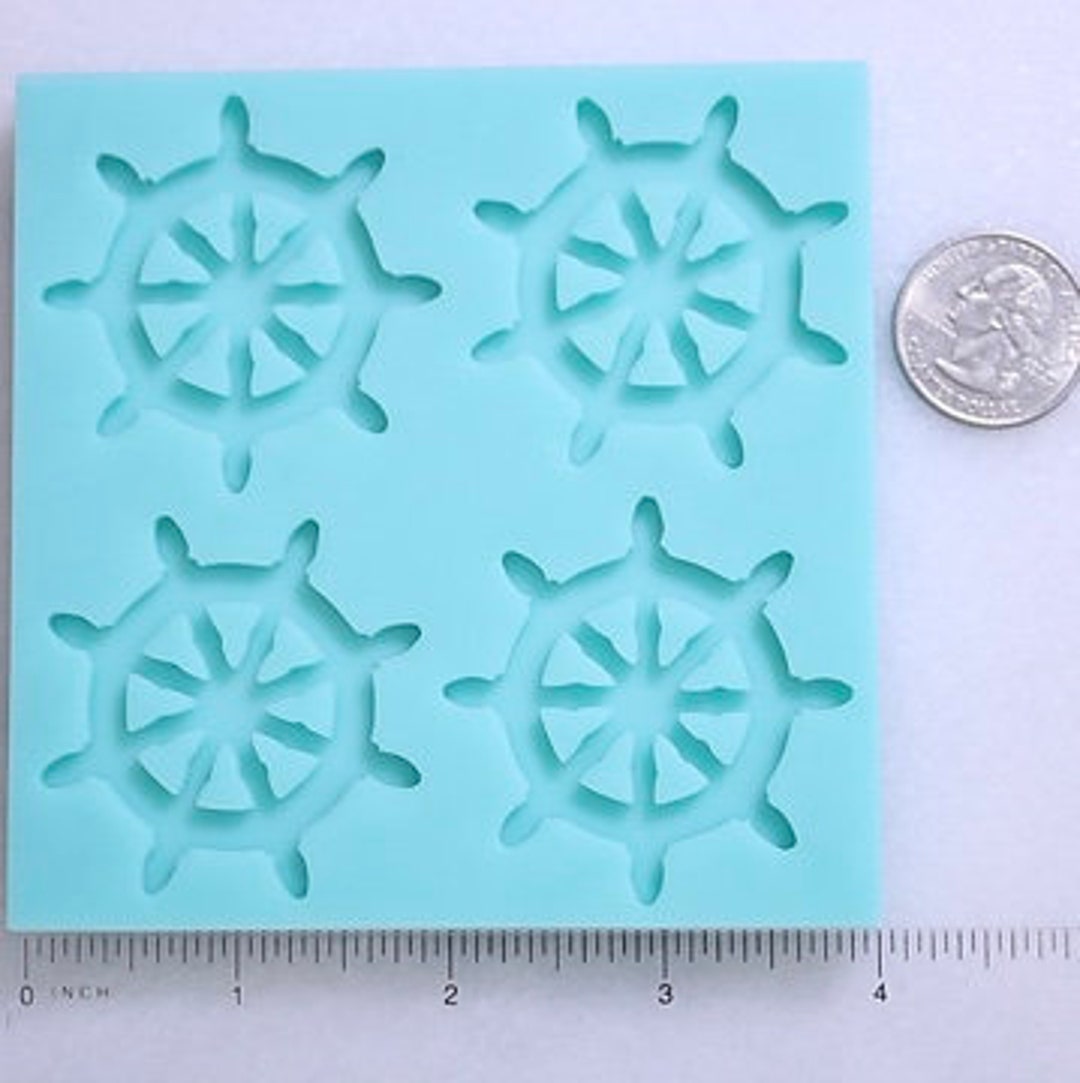 Shiny Undrilled Ship Wheel Mold, Nautical Ship Wheel Mold, Ship's Wheel ...