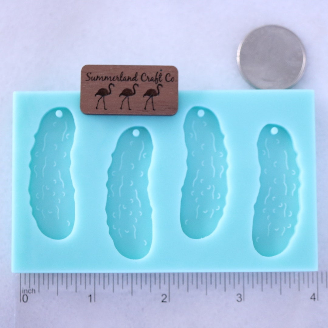 Etched Pickle Earrings Mold, Pickle Charm Mold, Pickle Drop Earrings ...