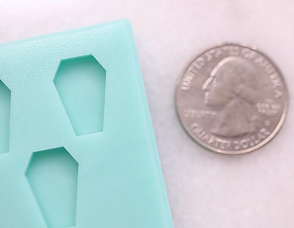 Shiny Coffin Stud Earrings Resin Mold Coffin Cabochon Mold - Etsy