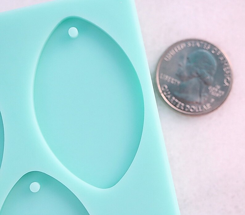 2 Inch Football Shape Charm Mold, Oval Shape Drop Mold, Leaf Shape Drop ...