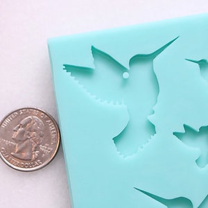 Hummingbird Shiny Jewelry Mold, Hummingbird Stud Earring Mold ...