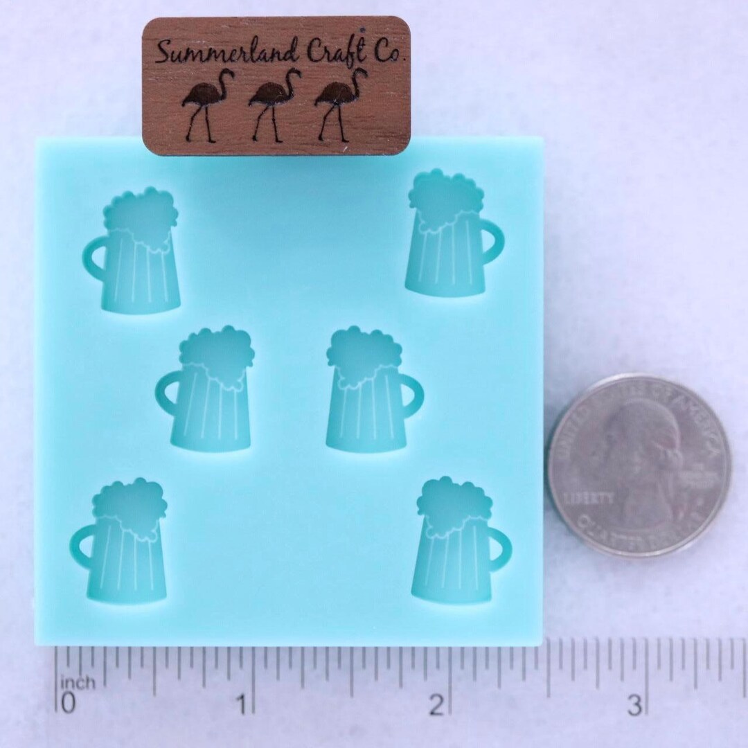 Etched Beer Mug Stud Mold, Beer Stud Earrings Mold, St. Patrick's Day ...