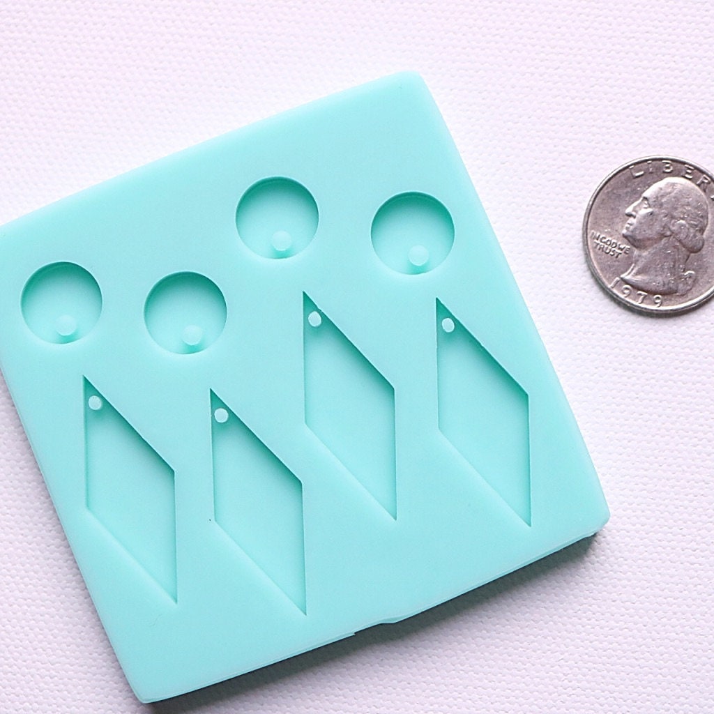 Craft Supplies & Tools Molds Angular Mold Earring Mold Geometric Mold ...