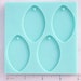 2 Inch Football Shape Charm Mold, Oval Shape Drop Mold, Leaf Shape Drop ...