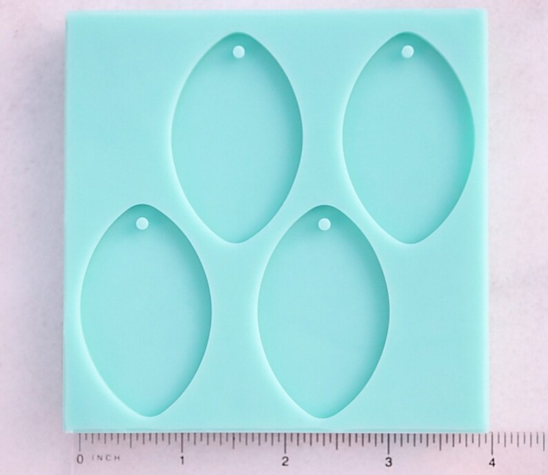2 Inch Football Shape Charm Mold, Oval Shape Drop Mold, Leaf Shape Drop ...
